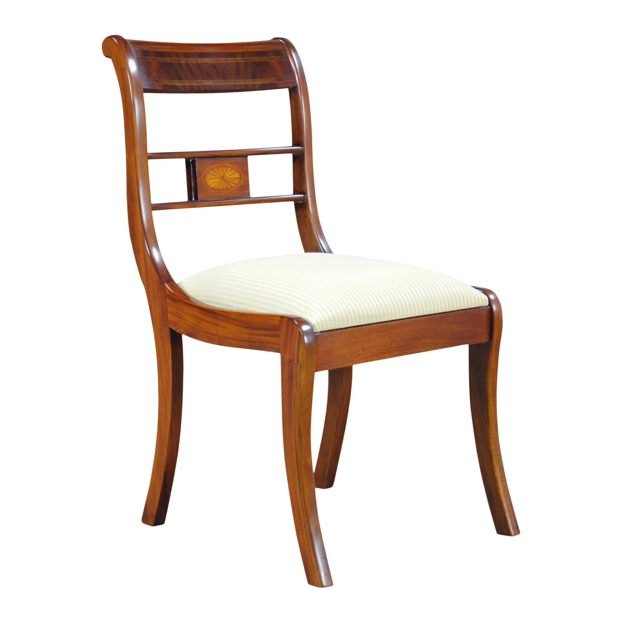 Niagara Furniture Banded Mahogany Side Chair | Chairish