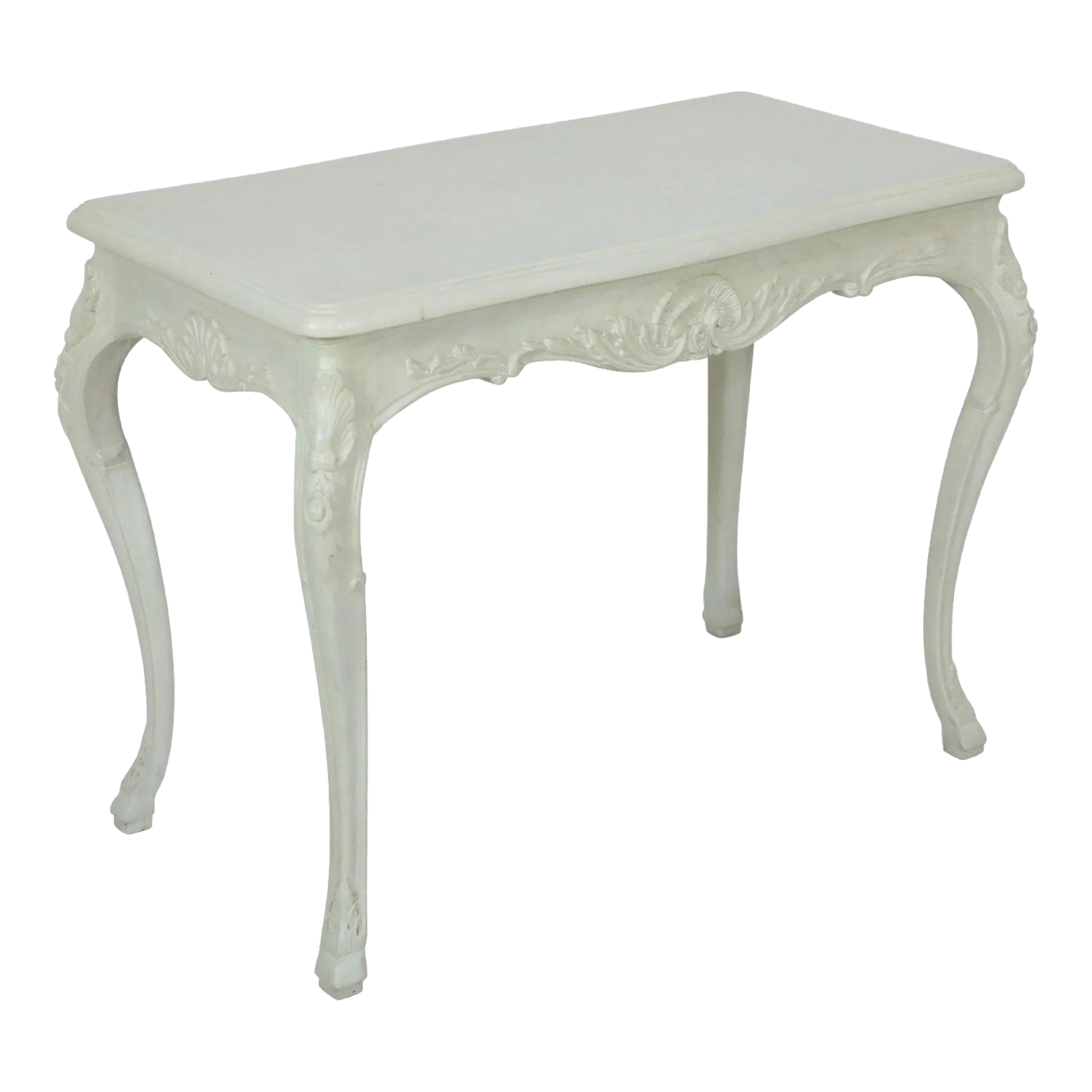 French Provincial Style Beige Painted Foyer / Console Table | Chairish
