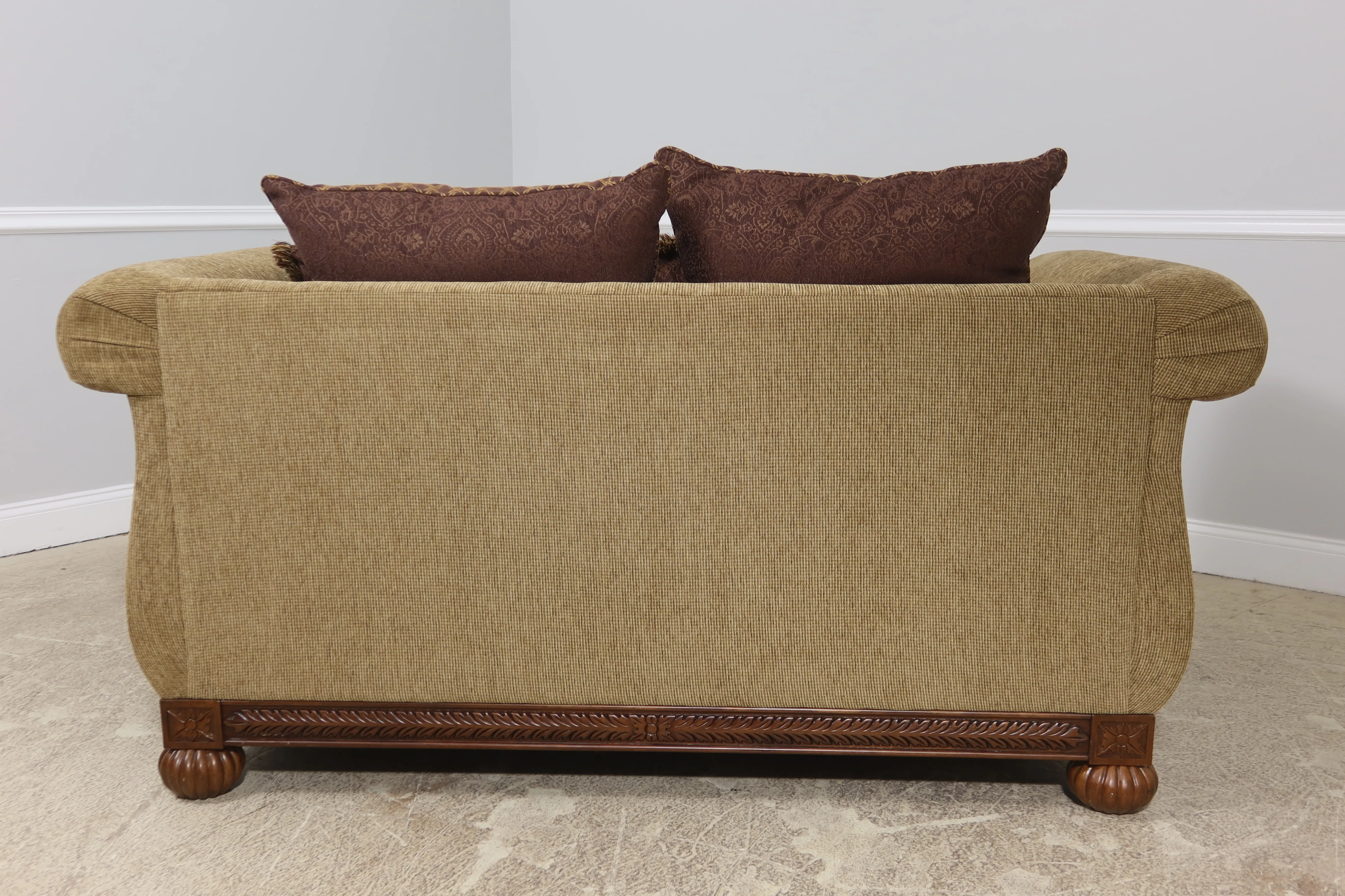 Sleigh Design Modern Upholstered Decorator Loveseat
