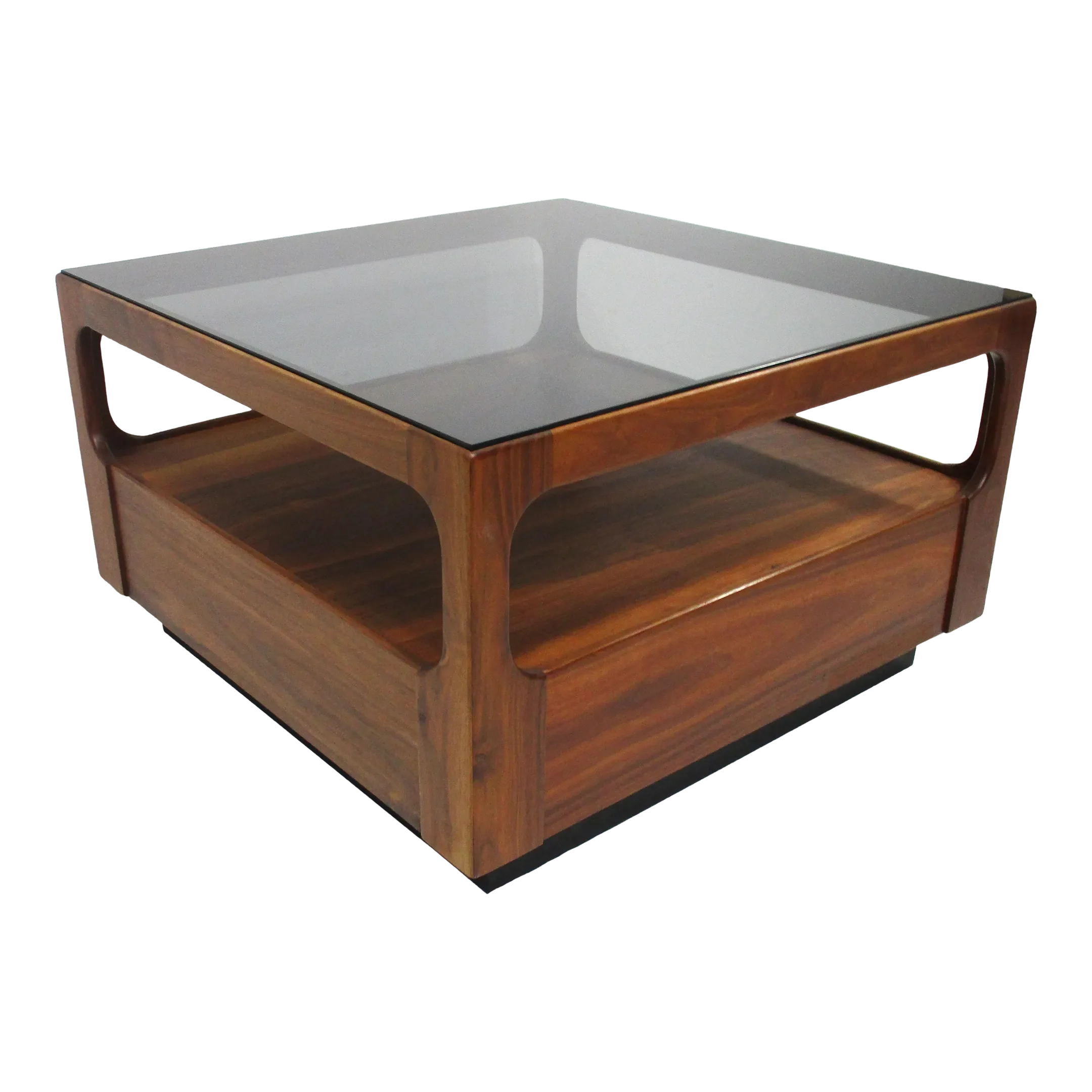 Mid Century Danish Styled Walnut Coffee Table by Otmar | Chairish
