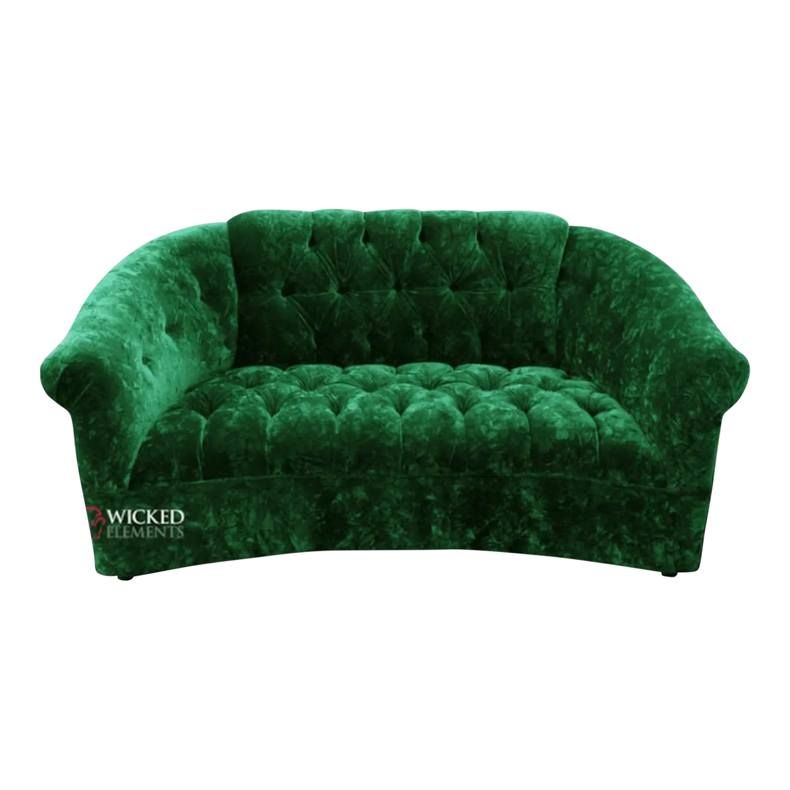 Wicked Elements Crush Emerald Green Loveseat | Chairish