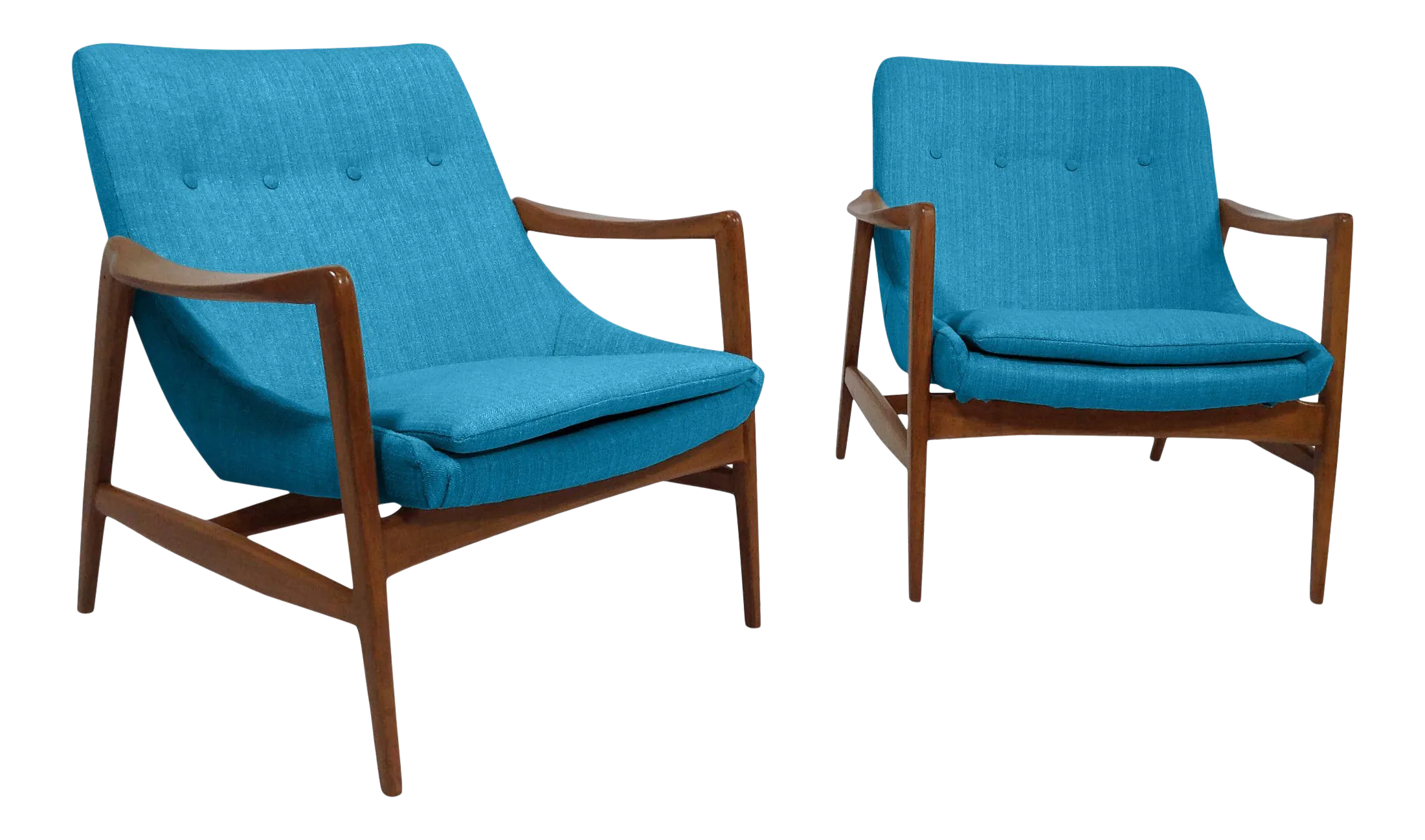 Contemporary Mid-Century Style Modern Medellin Lounge Chairs - a Pair ...