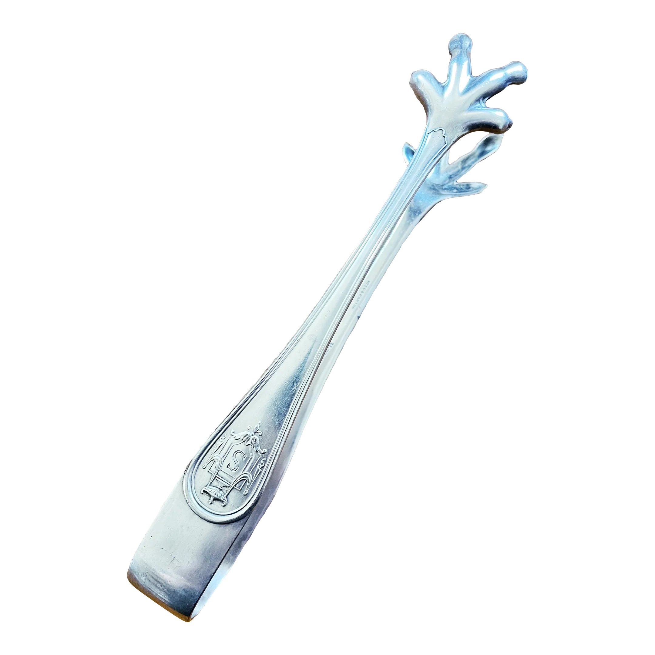 Antique 1920s Silverplate Ice Tongs From the Hotel Statler | Chairish