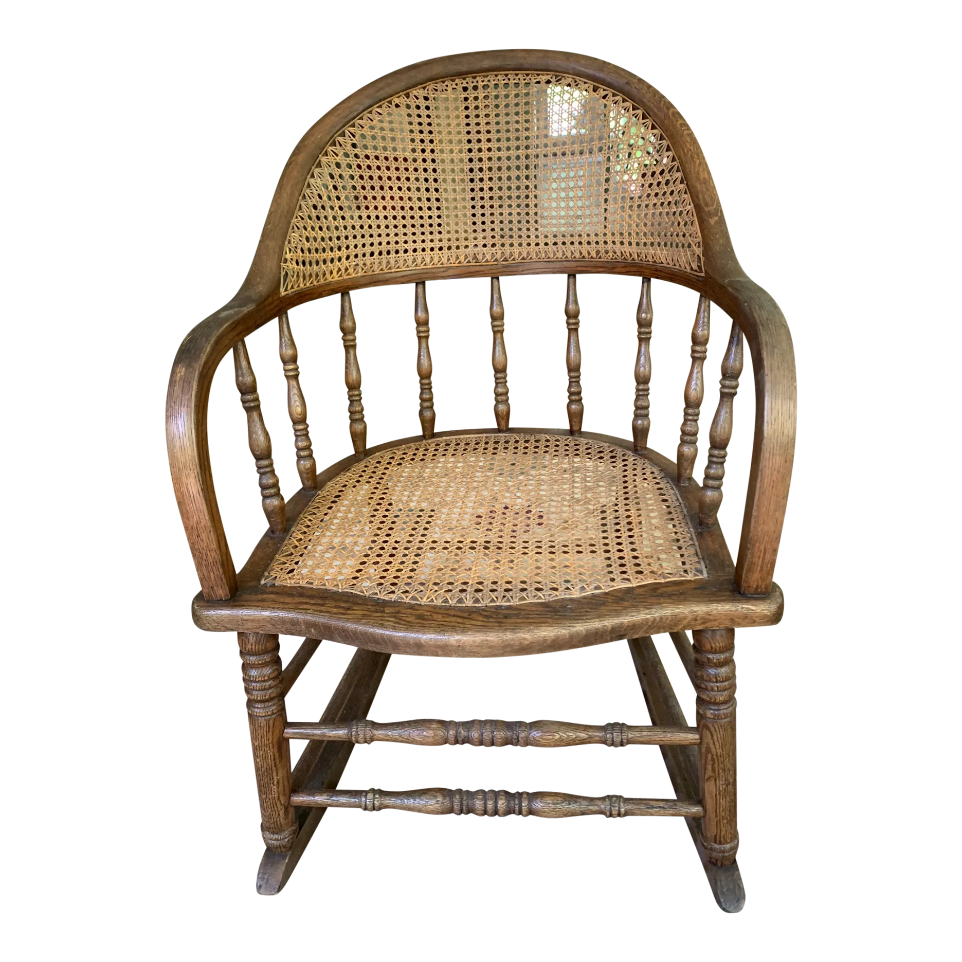1920s Bentwood and Cane Rocking Chair | Chairish