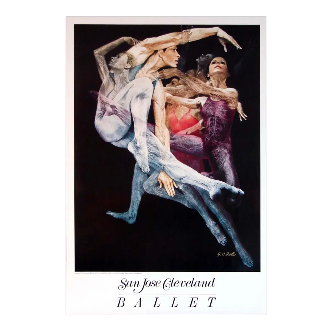 Vintage San Jose Cleveland Ballet Poster | Chairish