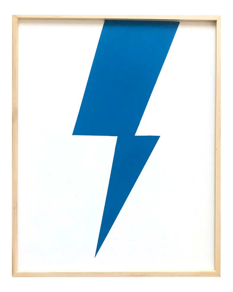 Max & Alma Wolf "Blue Lightning" Acrylic Painting | Chairish