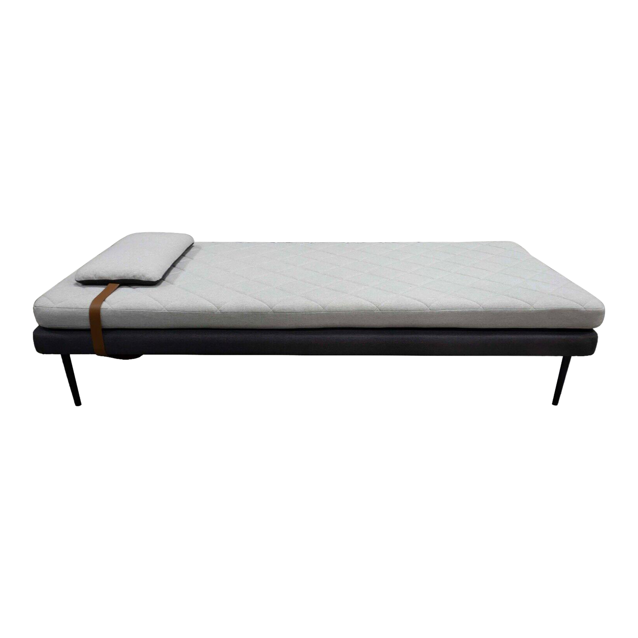 Contemporary Modern Light Grey Daybed with Detachable Pillow with ...