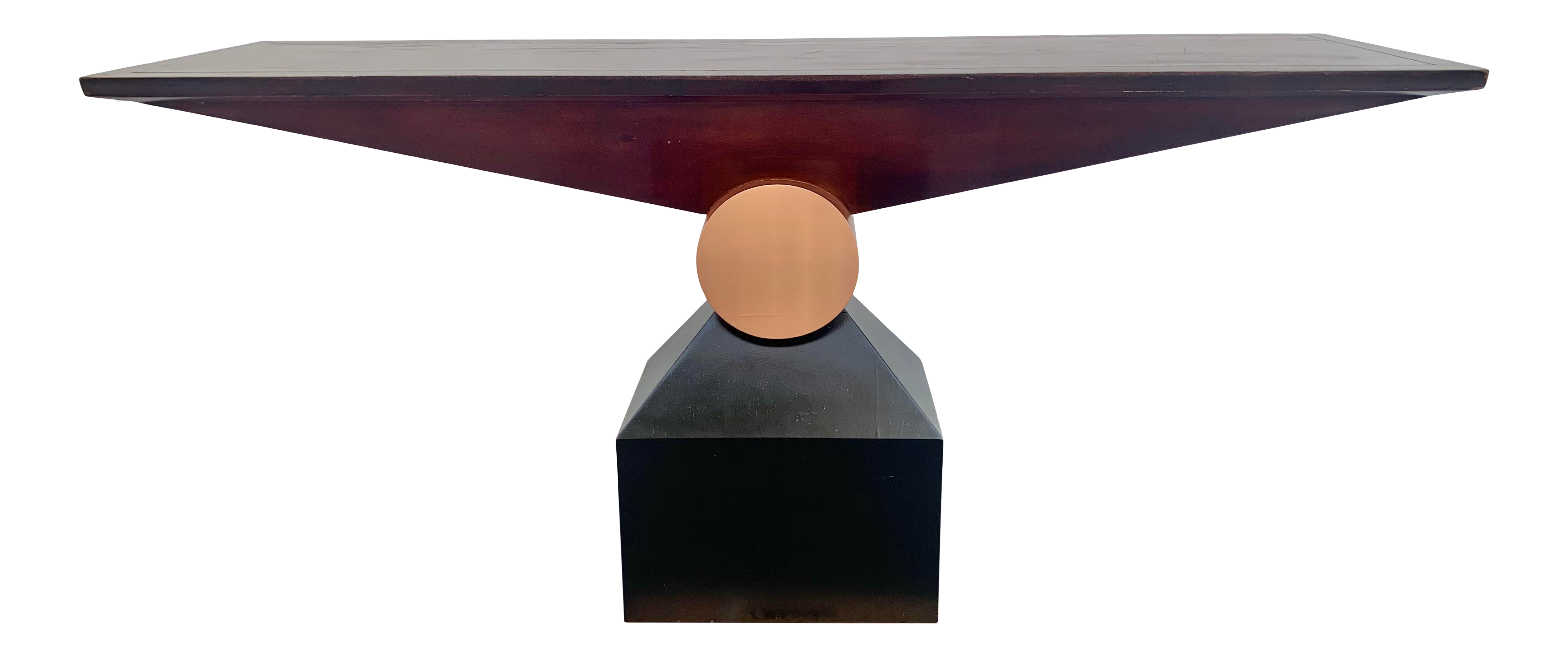 Postmodern Geo Console Table | Chairish