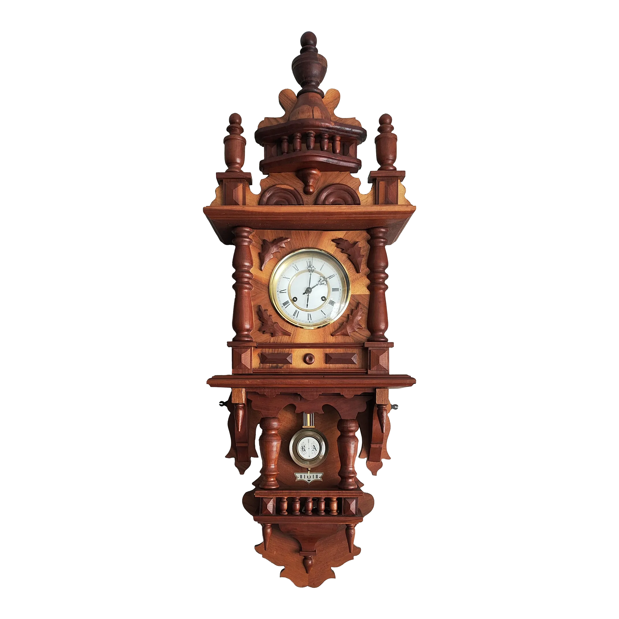 Large Late 20th Century Mechanical Wall Pendulum Clock by Franz Hermle ...