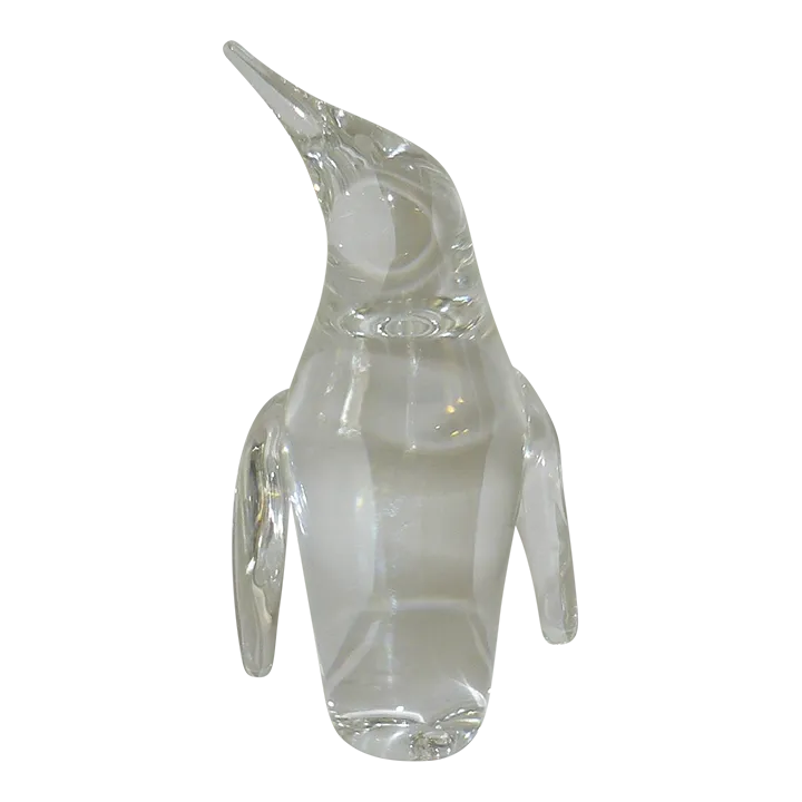 Late 20th Century Steuben Penguin | Chairish