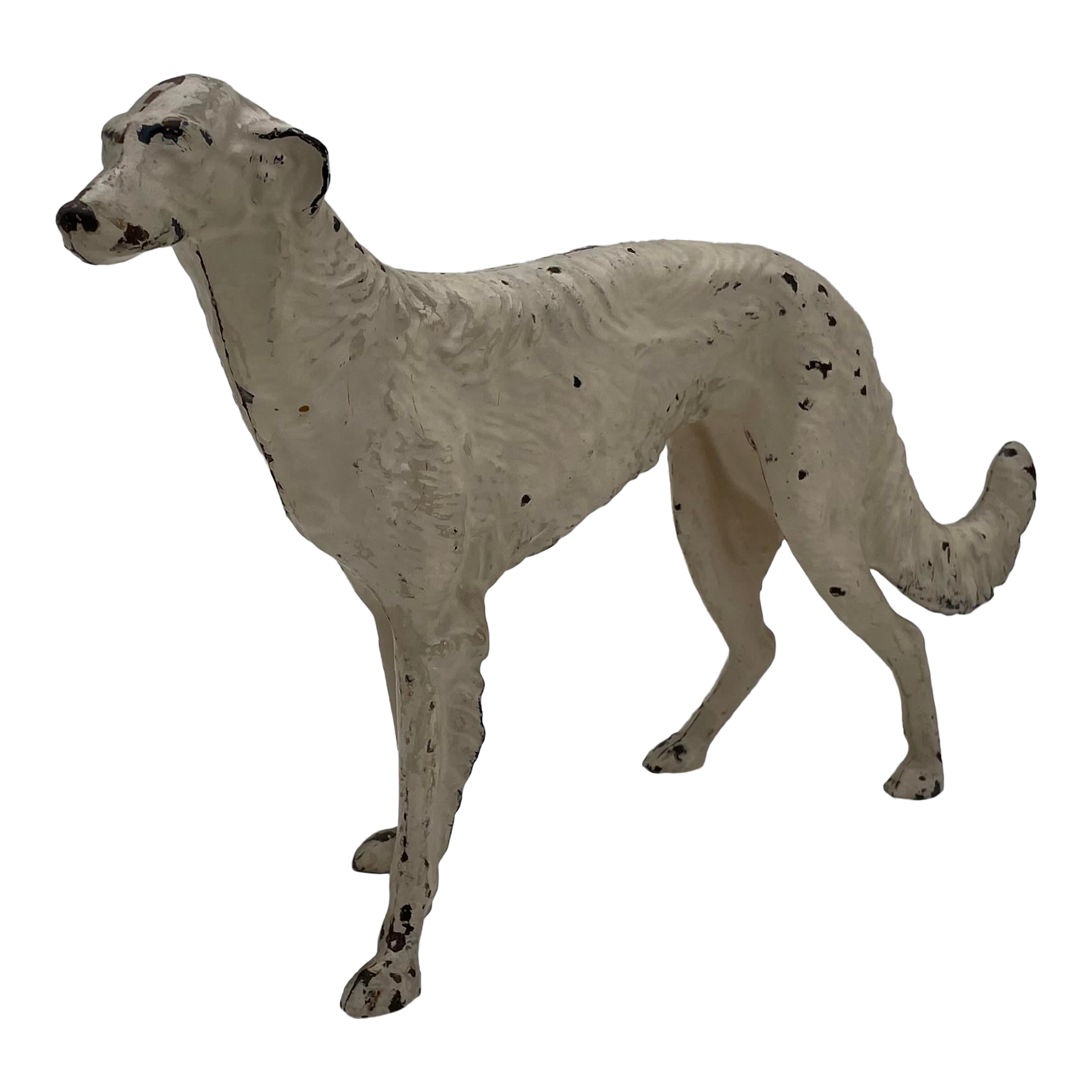 White Cast Iron Russian Wholfhound or Borzoi Dog, Hubley Circa 1930s ...