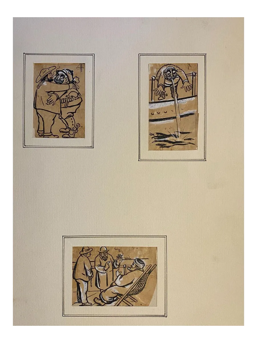 Gabriele Galantara - Travel - Drawing - 1915 | Chairish