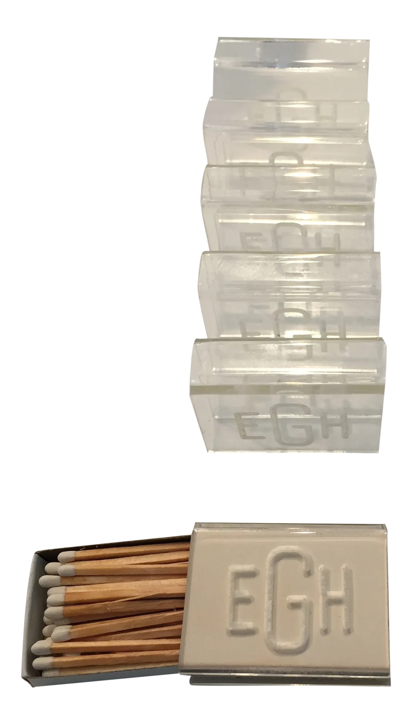 1970s Mid-Century Modern Lucite Match Box Covers With Monogram Set of 6 ...