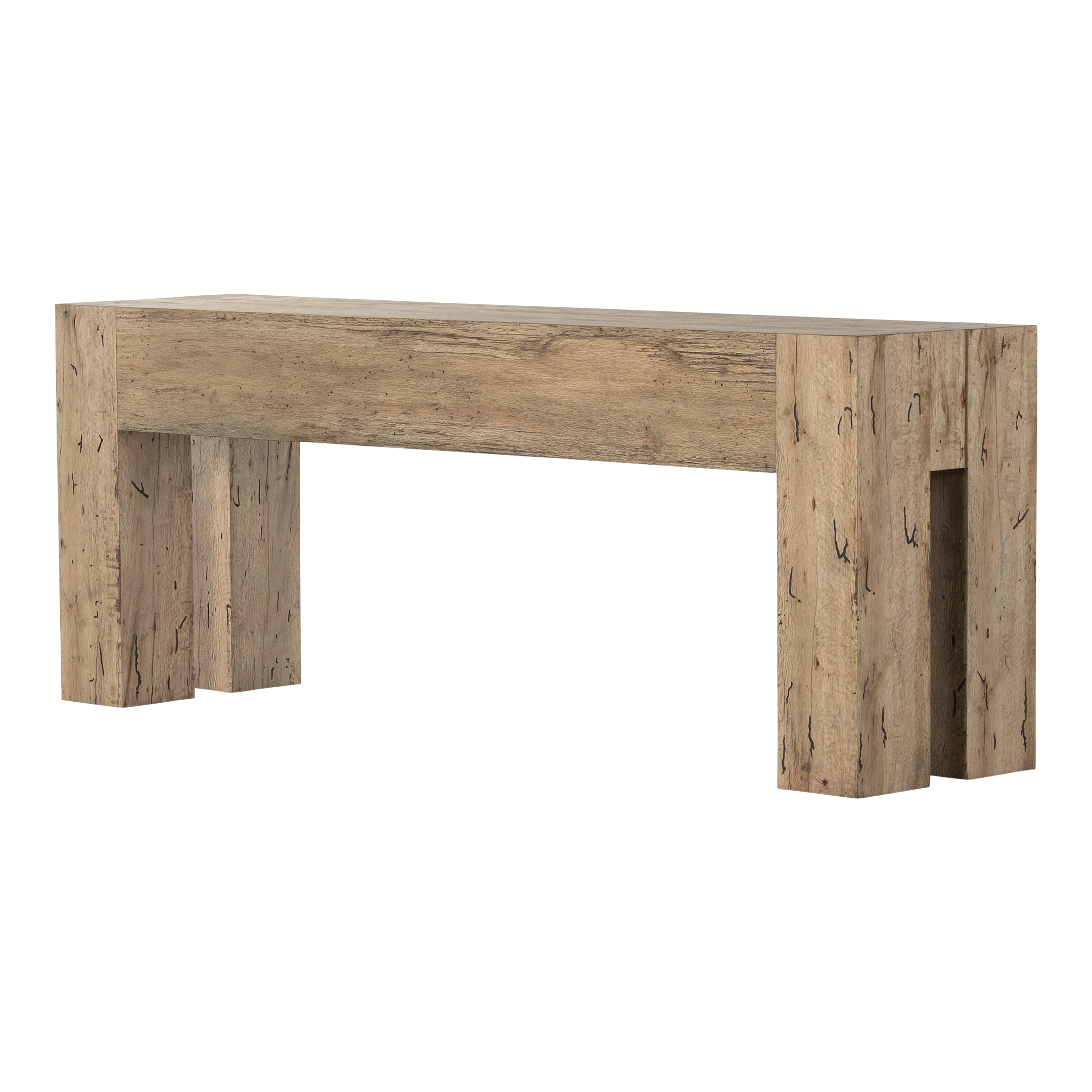 Four Hands Abaso Console Table, Rustic Wormwood Oak | Chairish