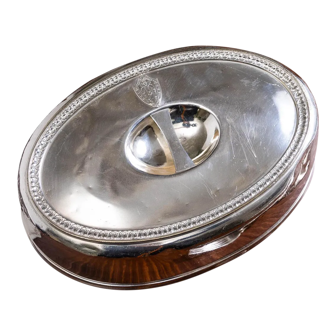 1926 Mark Hopkins Hotel, San Francisco Silverplate Crested Food Cover ...