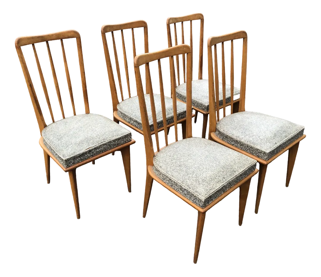 Chairs, 1950s, Set of 5 | Chairish
