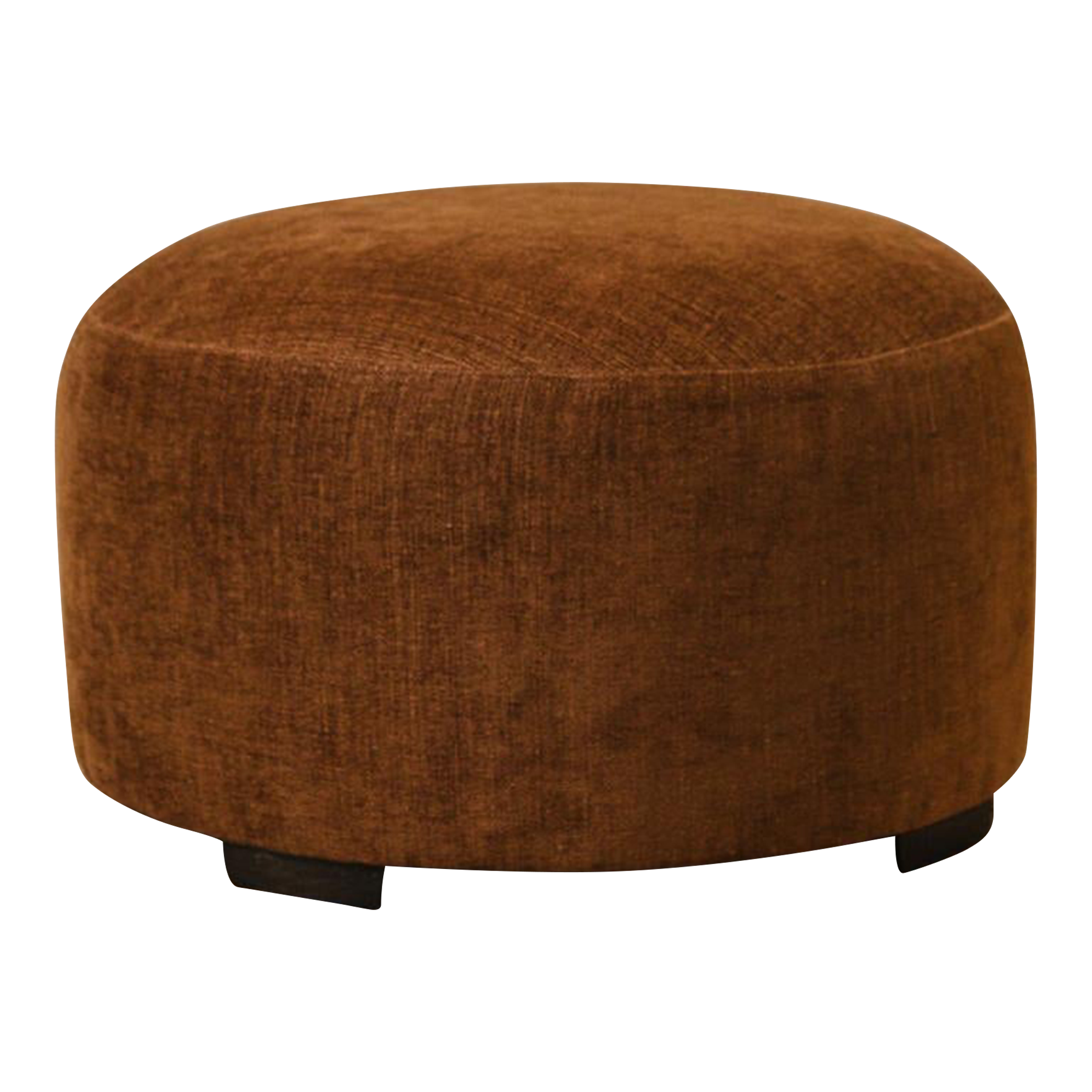 1980s Vintage Round Ottoman | Chairish