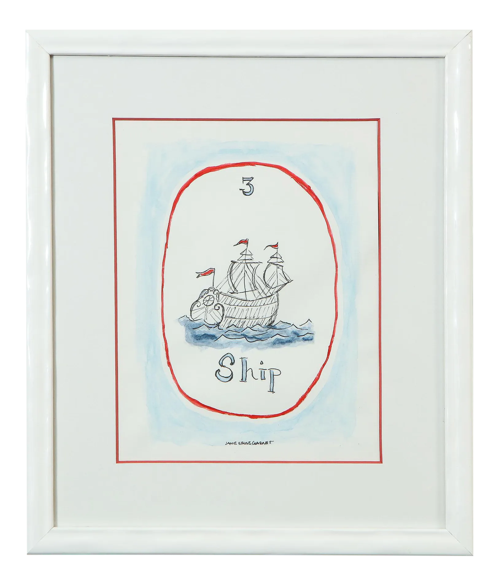 "The Lenormand Ship" Original Tarot Card Watercolor by Janie Kruse ...