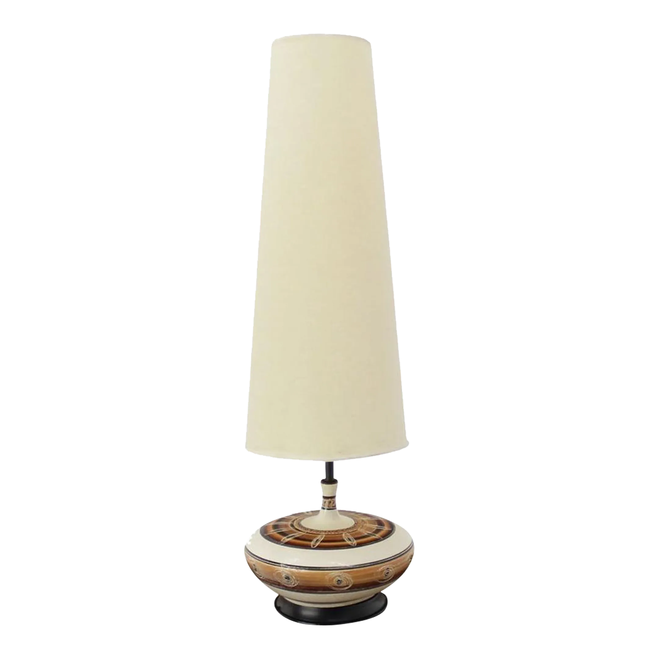 Large 53" Tall Round Porcelain Pottery Base Mid-Century Modern Table ...