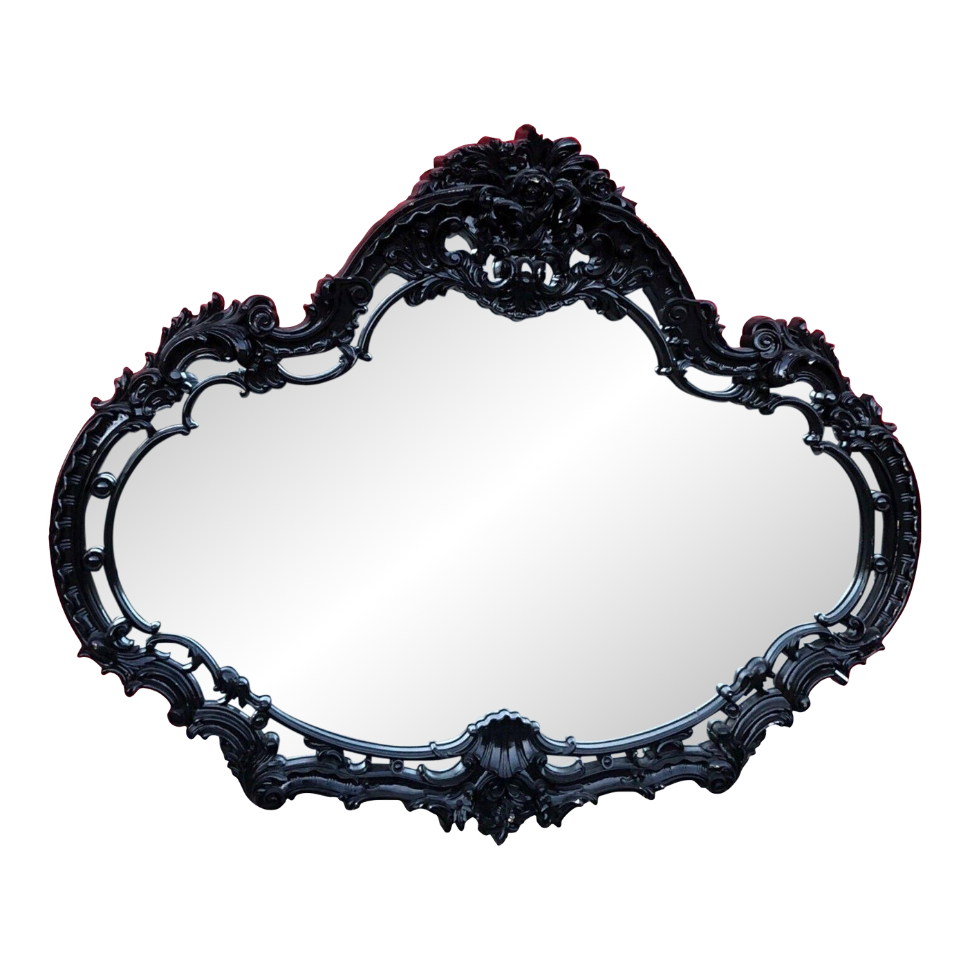 Vintage Bassett French Baroque Style Large Ornate Mirror | Chairish