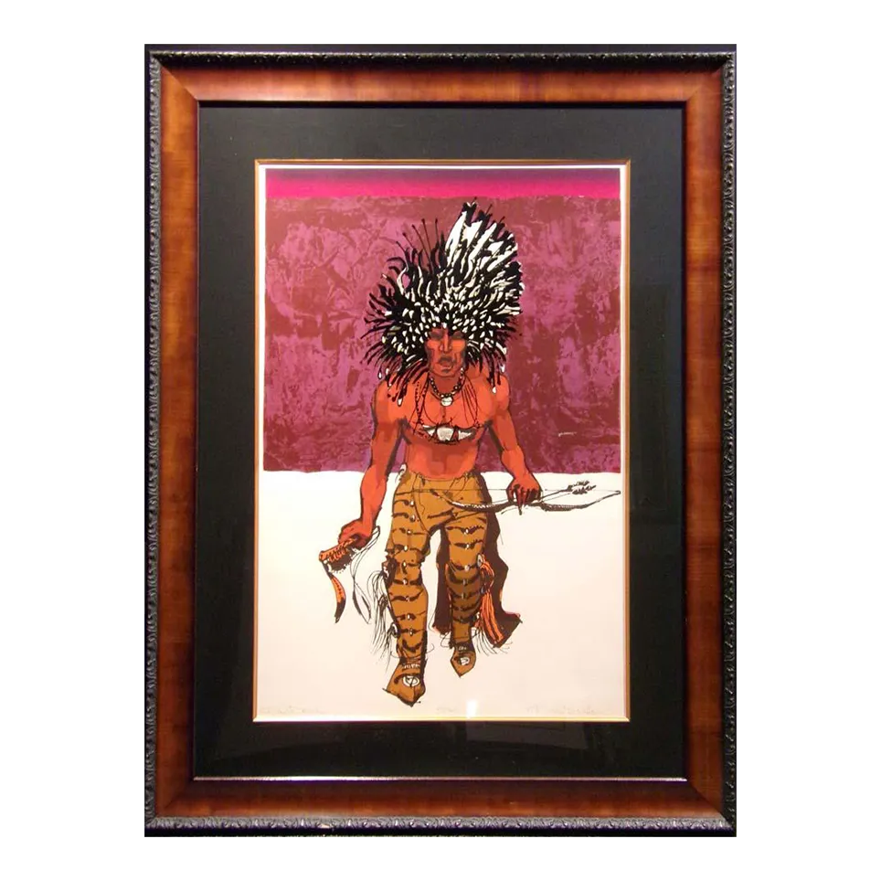 1990s Dean Meeker "Dog Dancer" Hand Signed Framed Intaglio | Chairish