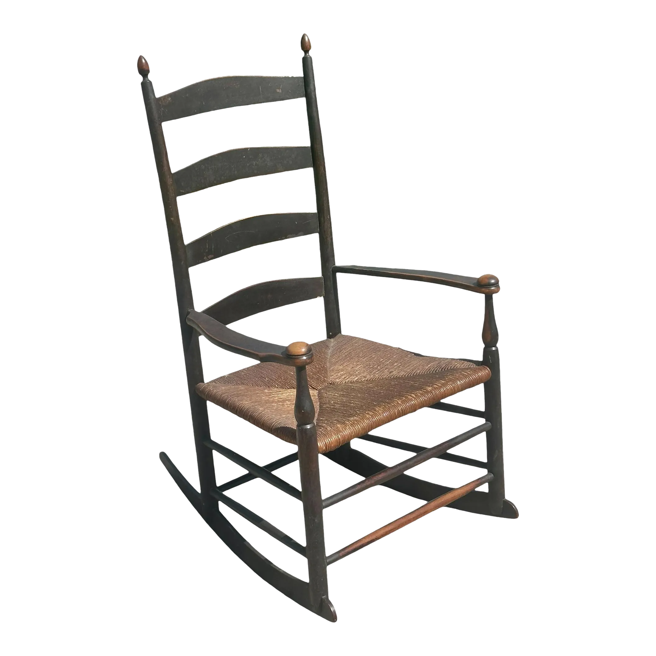 Late 19th Century Antique Shaker Mt. Lebanon, Ny #5 Slat Back Rocking ...