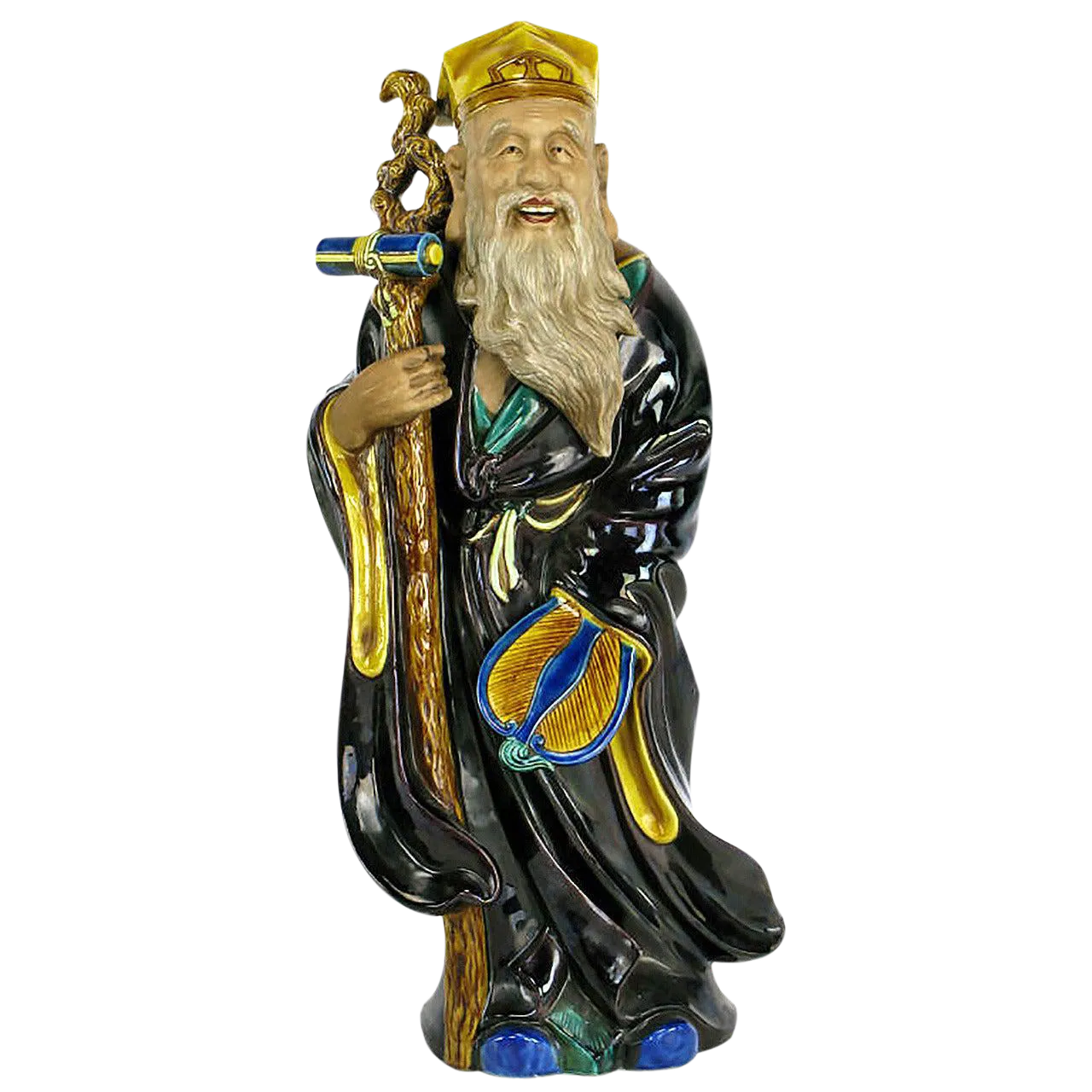 Large Early 20th Century Porcelain of Chinese Religious Figure, Zhongli ...