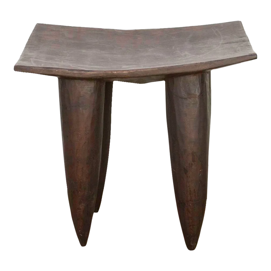 Tall Rectangular African Senufo End Table | Chairish