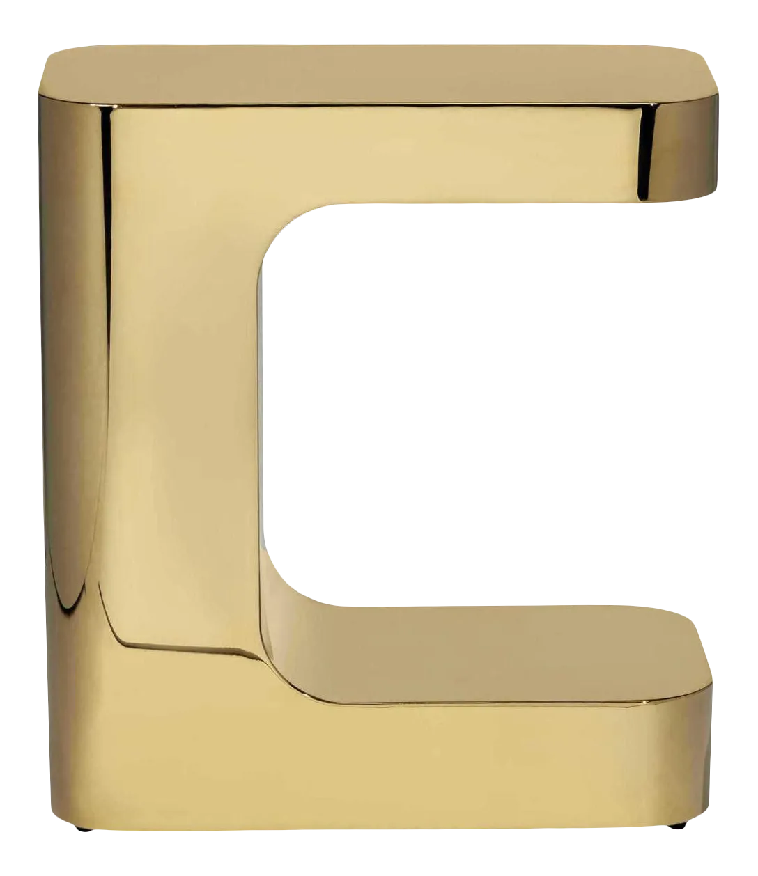 Interlude Home Modern Brass Finished Metal Dorset Rectangular Side Table | Chairish