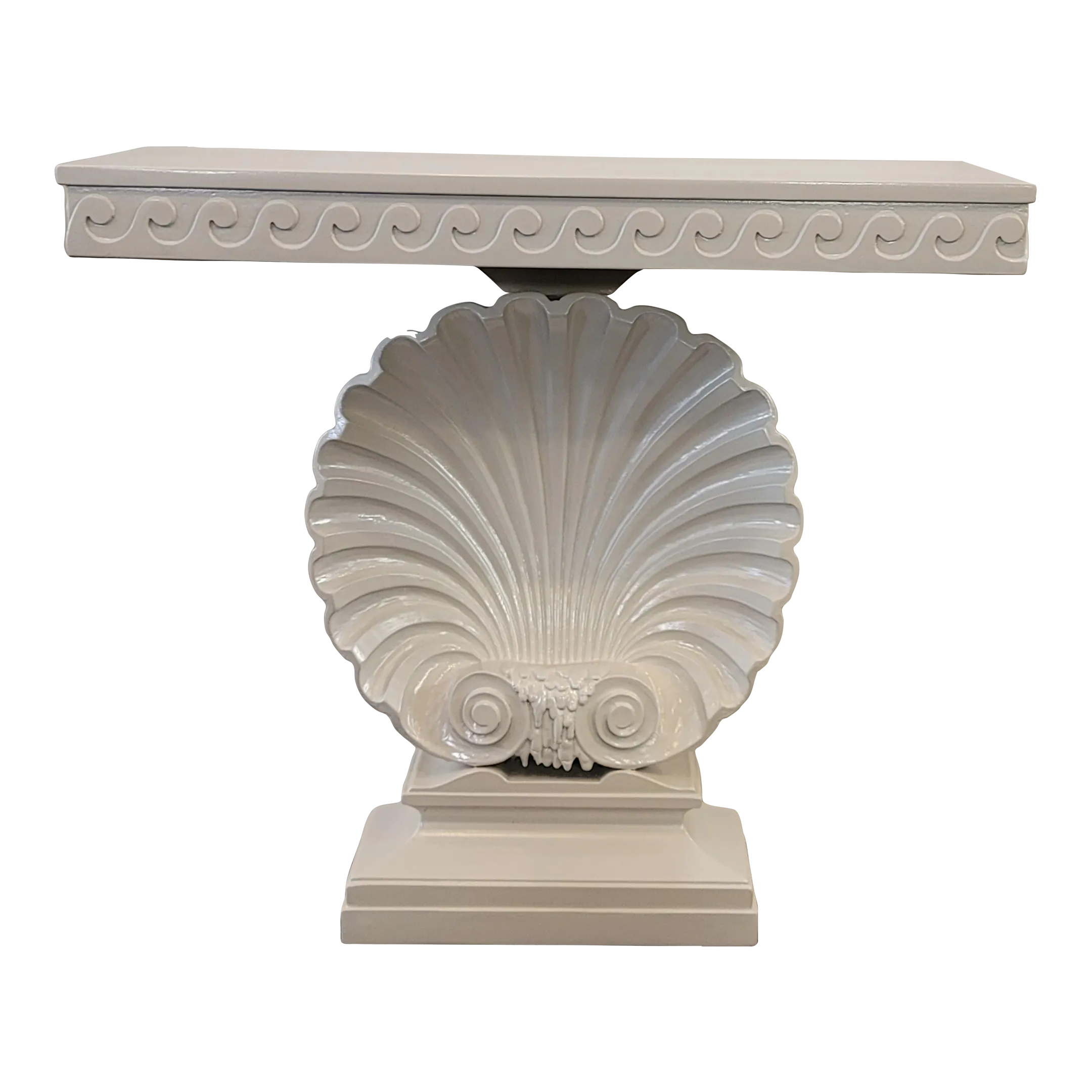 1940s Dunbar Edward Wormley Shell Table White | Chairish