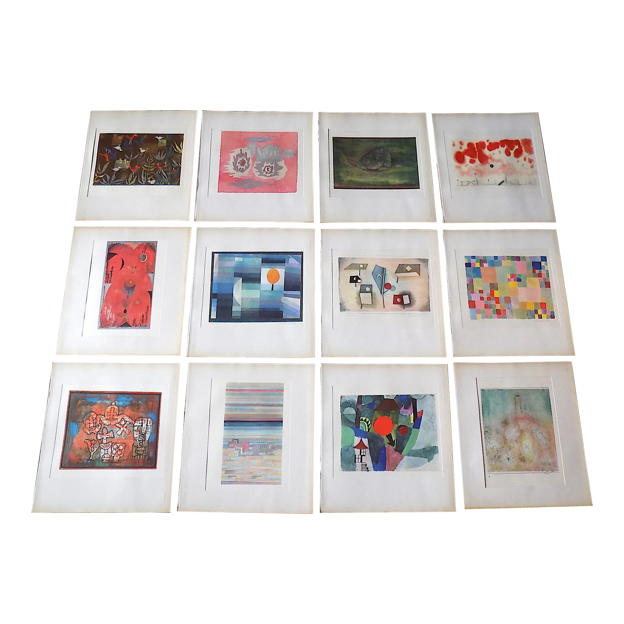 Vintage Mid 20th Century Modern Paul Klee Abstract Lithographs - Set of ...