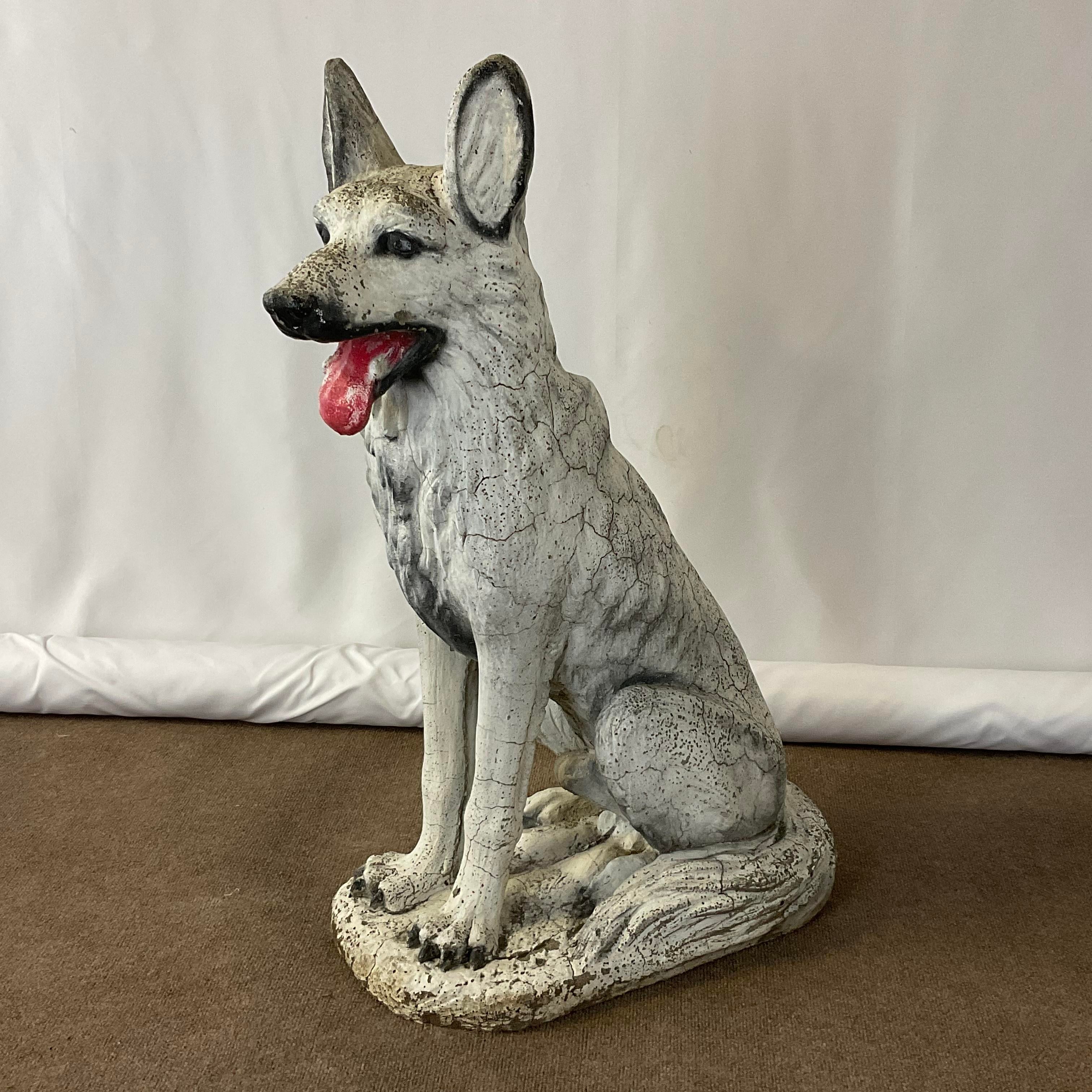 German Shepherd Yard Sculpture