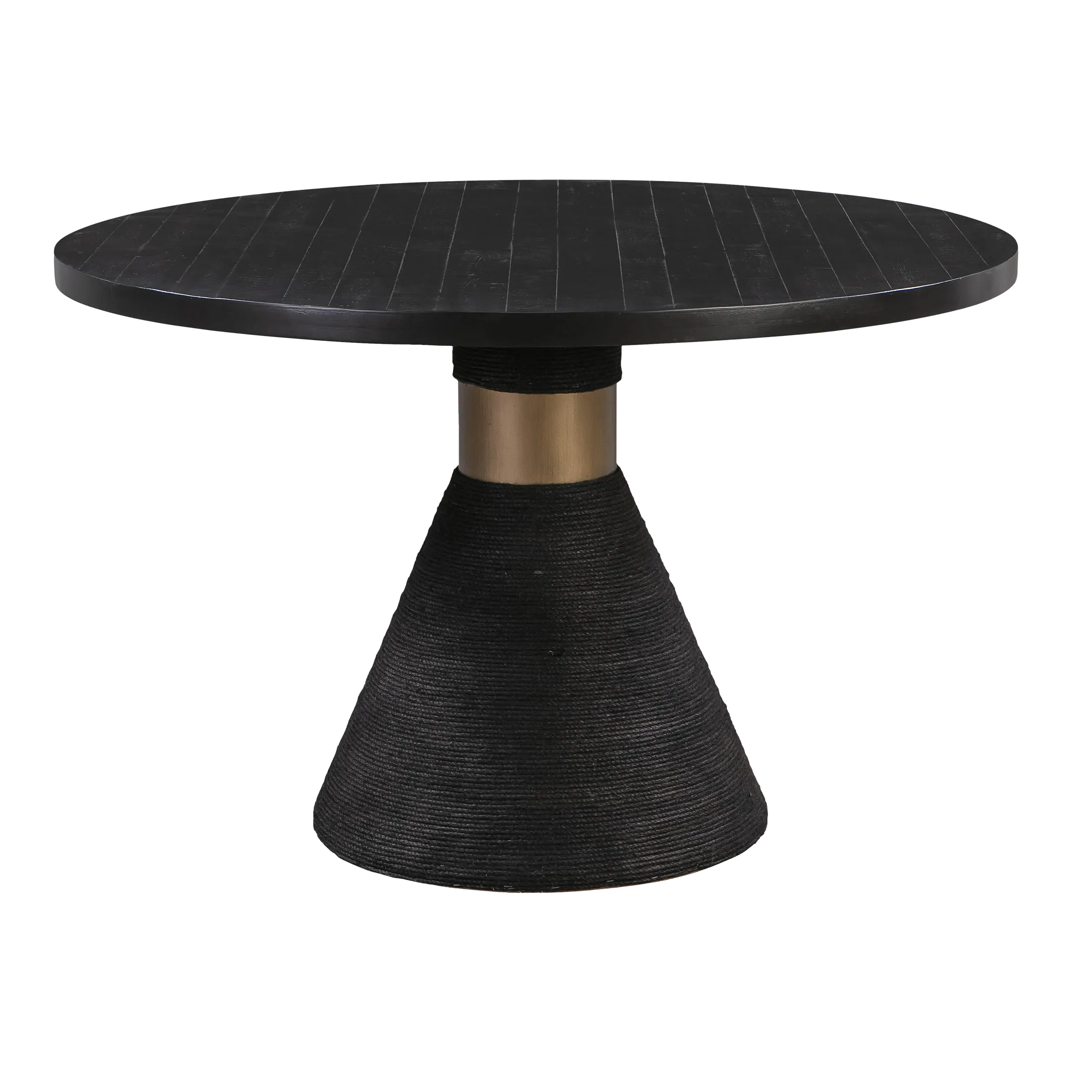 Rishi Black Rope Round Table | Chairish