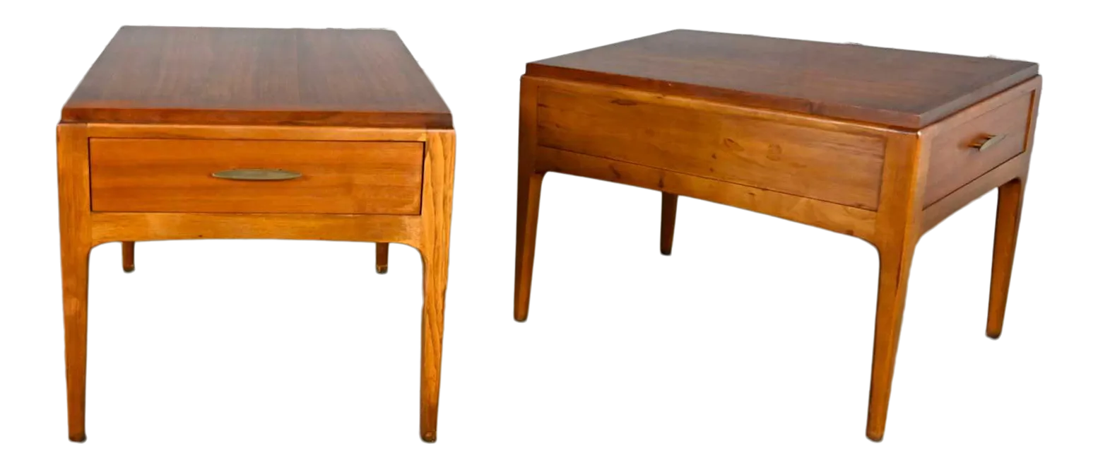Mid-Century Modern Lane Rhythm Collection Walnut End Tables a Pair ...