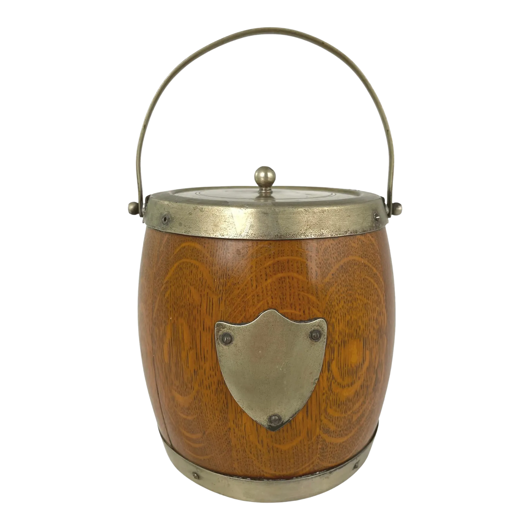 Early 20th-Century Oak Ice Bucket | Chairish
