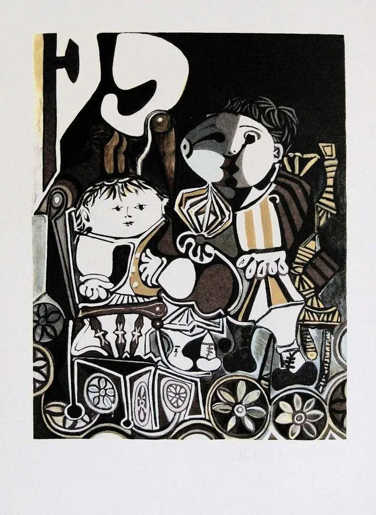 1980s Claude Et Paloma Pablo Picasso Estate Collection Lithograph