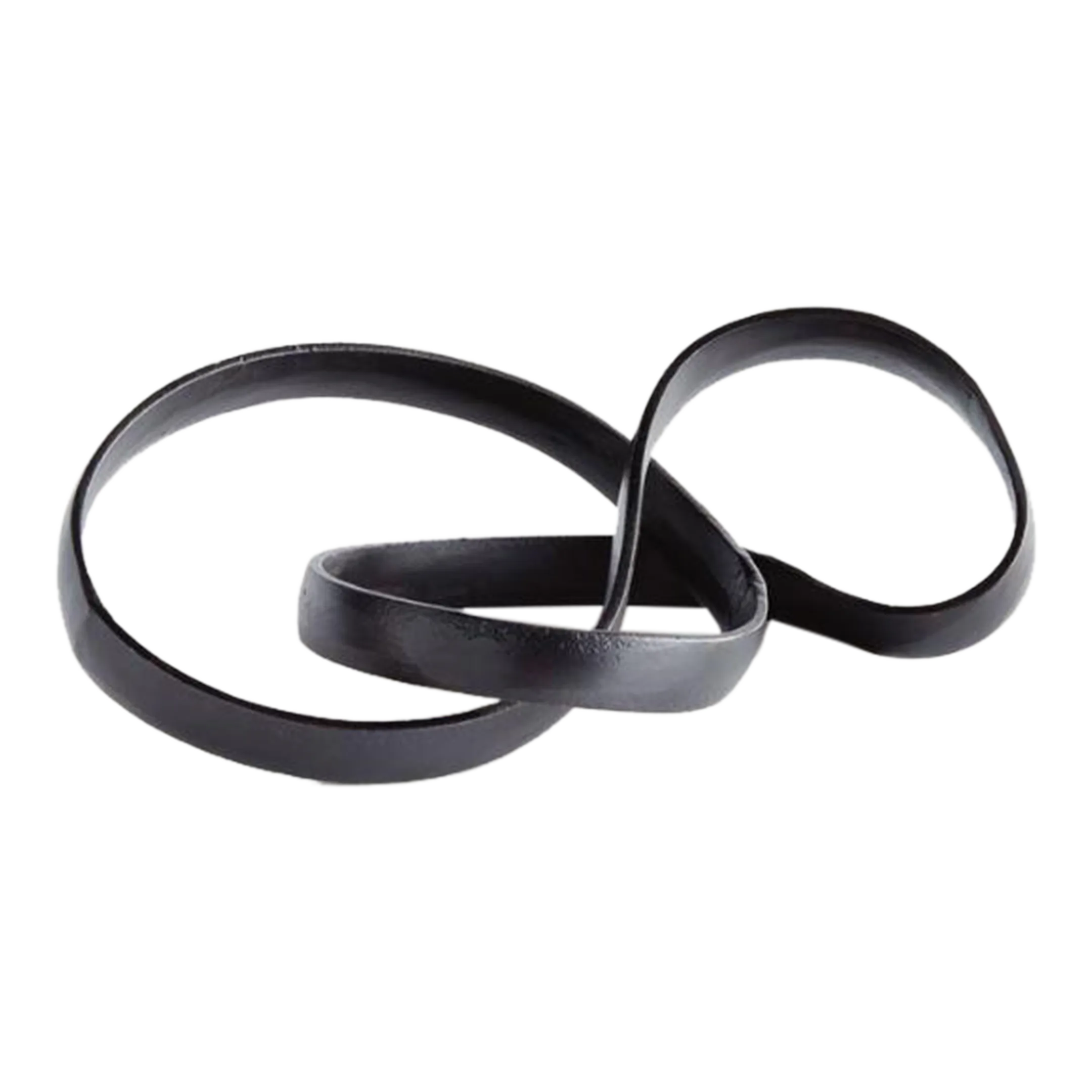 Black Cast Metal Canute Sculpture Object | Chairish