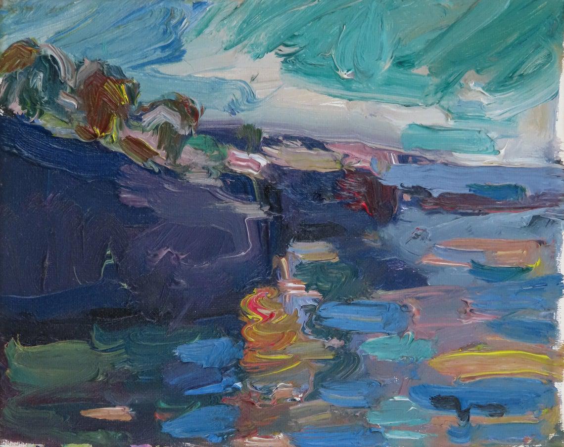 Contemporary Expressionist Style Coastal Seascape Oil Painting by Jose ...