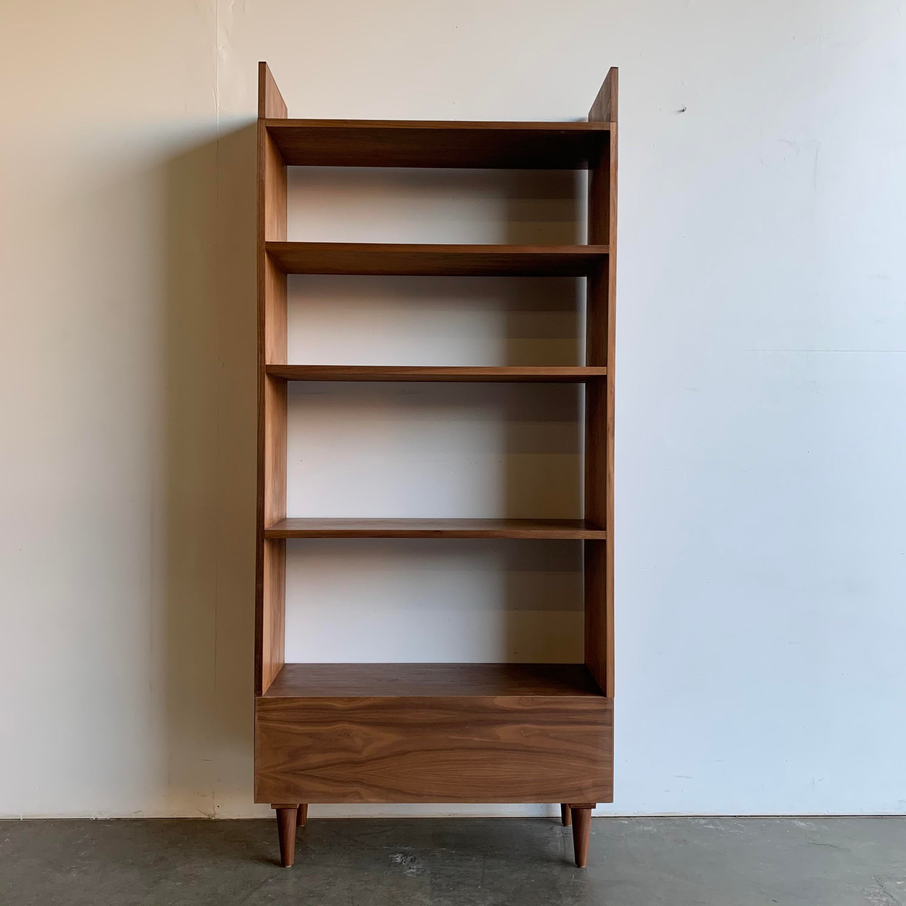 1960s Mid Century Modern Style Walnut Bookcase Chairish