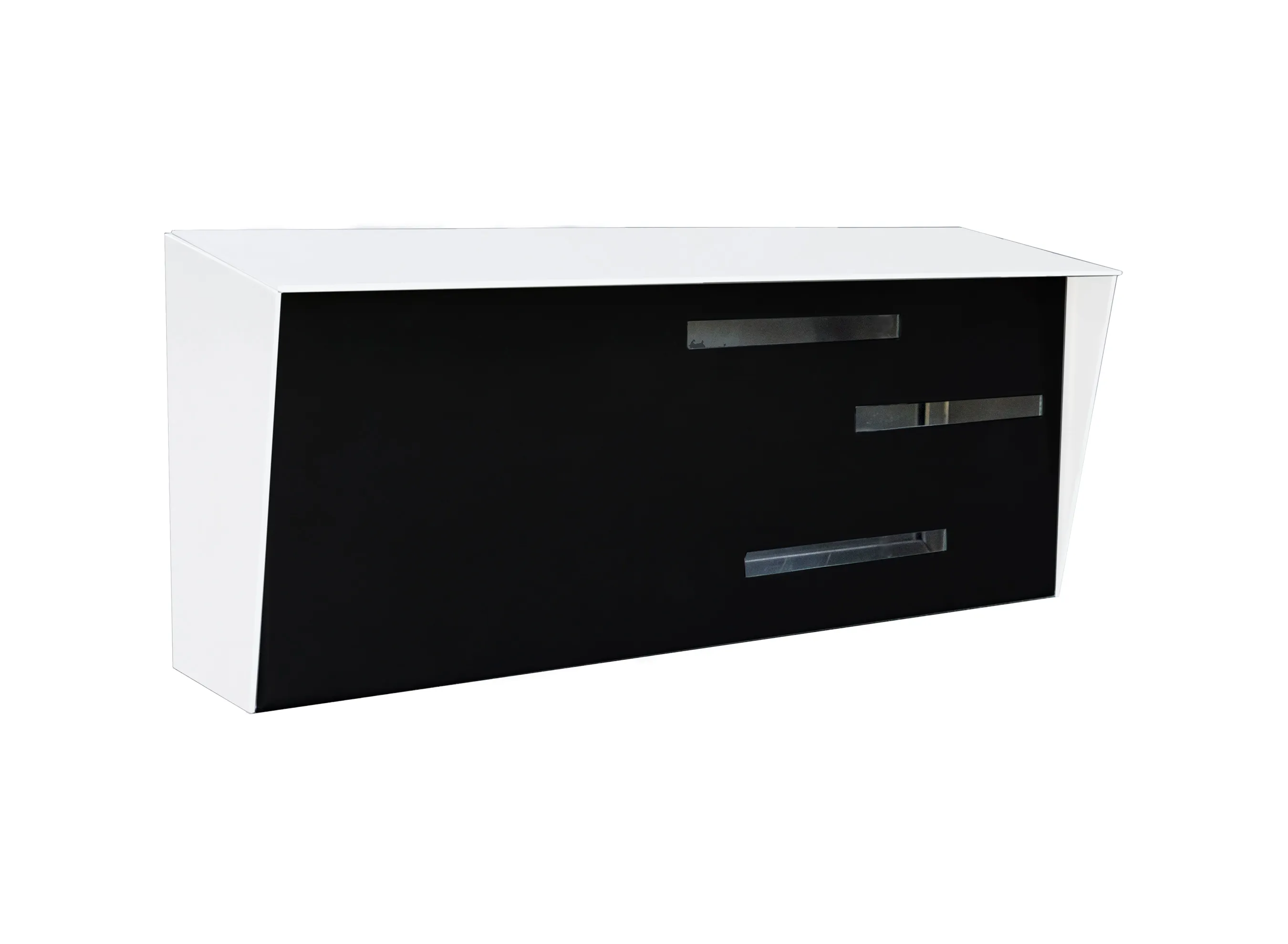 Modern Mailbox - Two Tone White & Black | Chairish