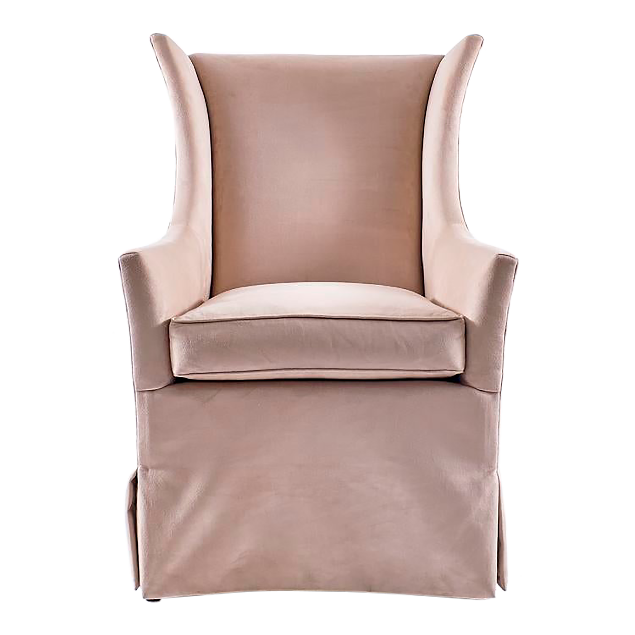 Hickory Chair Furniture Company Jackson Skirted Wing Chair | Chairish