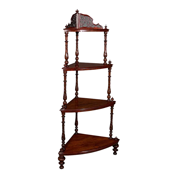 Antique Corner Whatnot, English, Walnut, Country House Display Stand ...