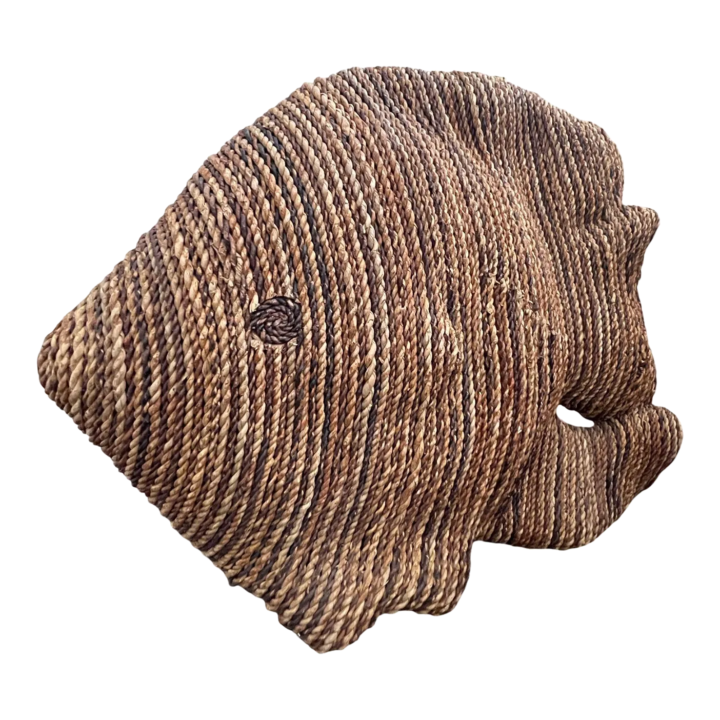Vintage Jute Rope Large Table Fish Sculpture | Chairish