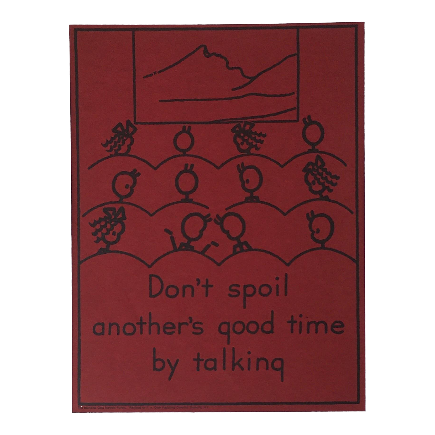 1940s "Good Manners" Double-Sided Stick Figure Poster | Chairish