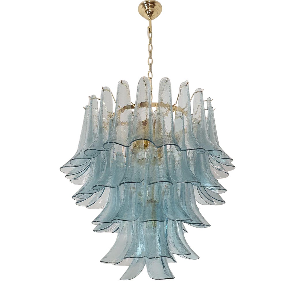 Light Blue Murano Glass Chandelier | Chairish