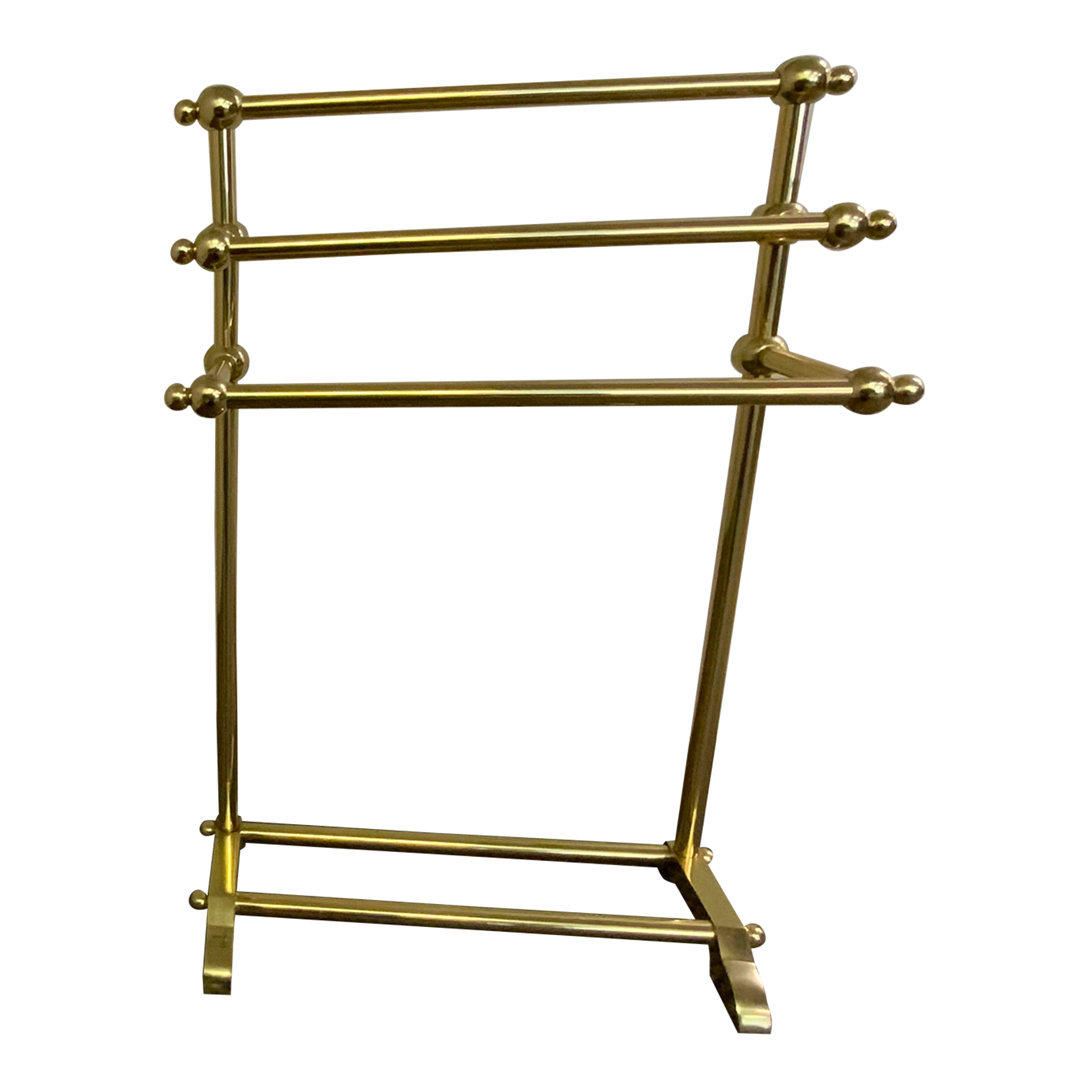 Vintage Brass Towel Rack | Chairish