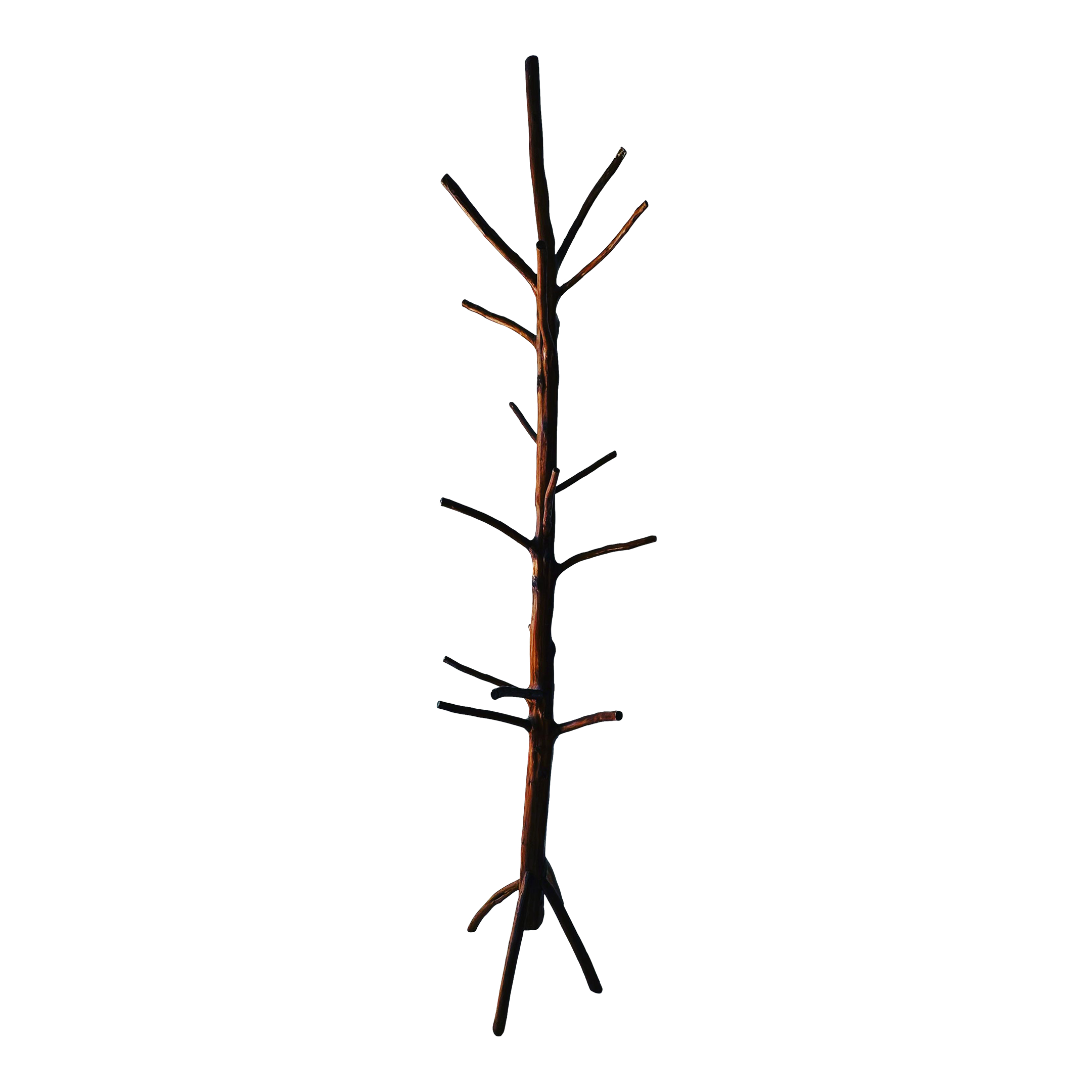 Coat & Hat Stand in Natural Tree Form on 3 Legs | Chairish