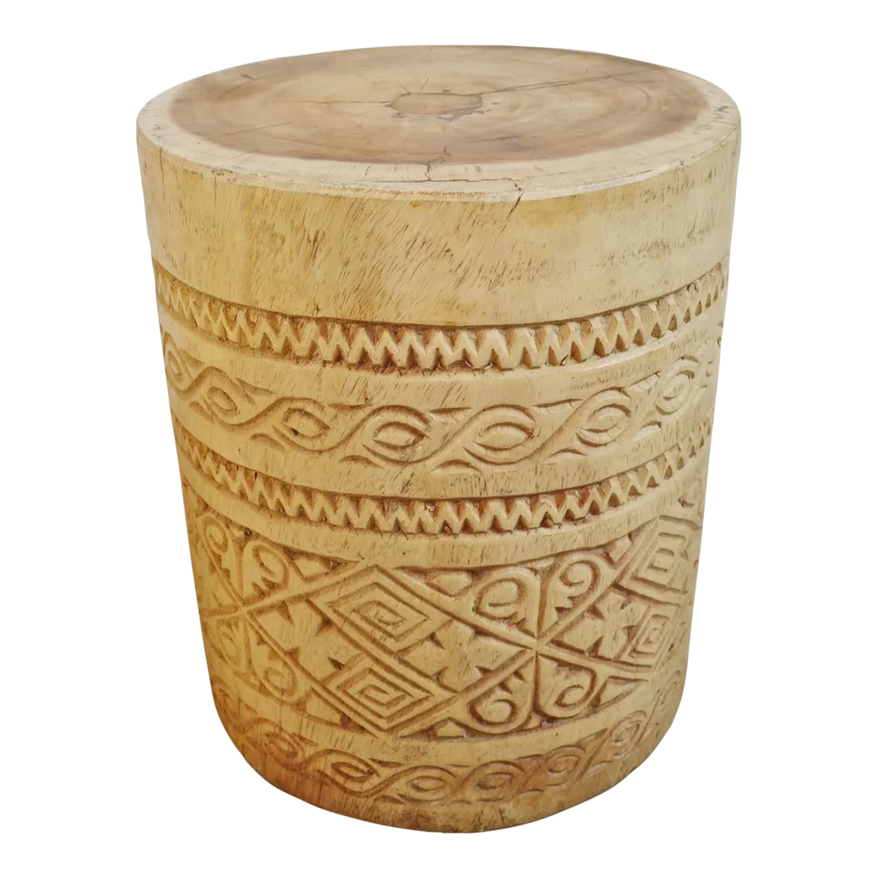 Java Natural Side Table Stand | Chairish