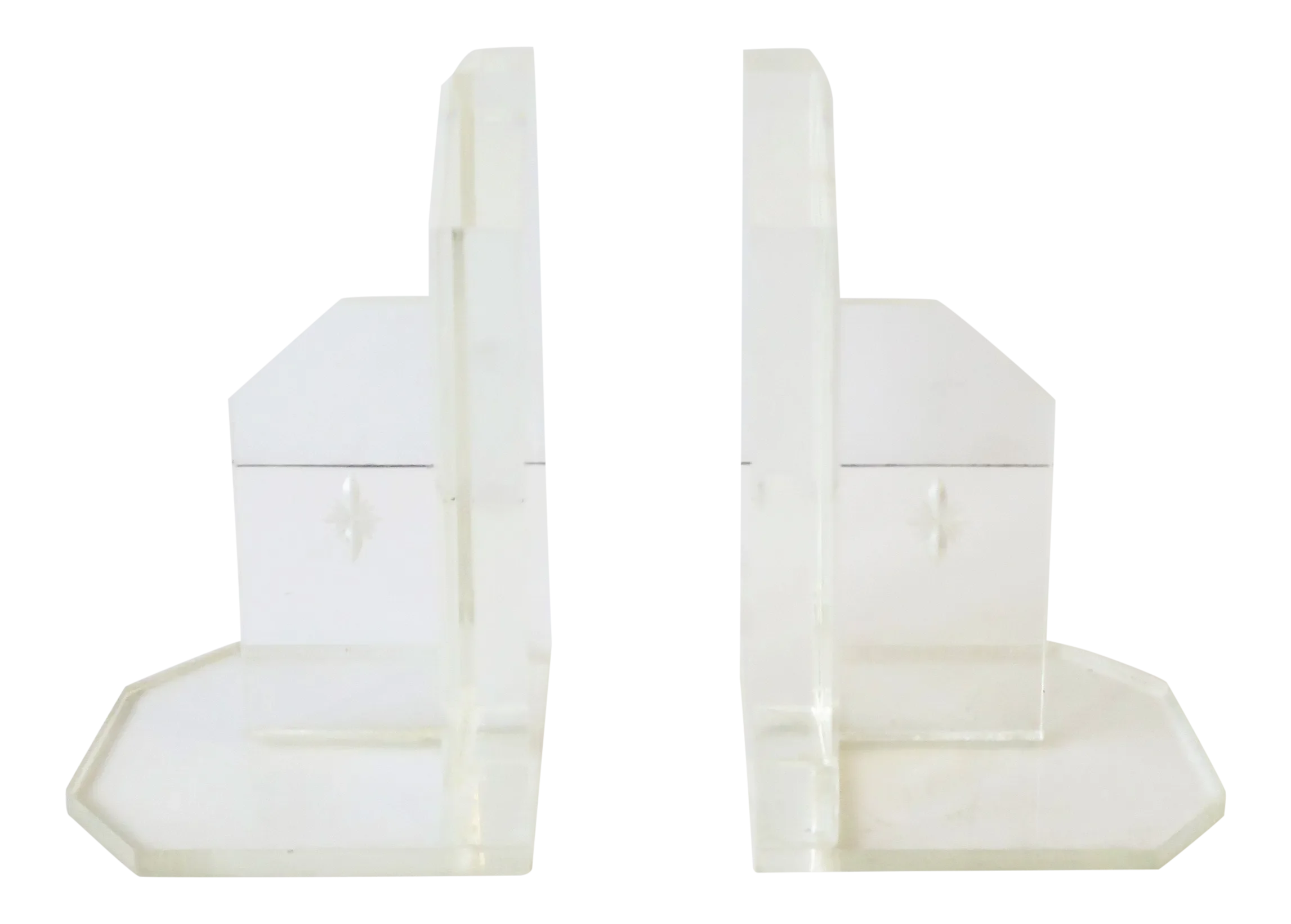 Vintage Acrylic Lucite Bookends | Chairish
