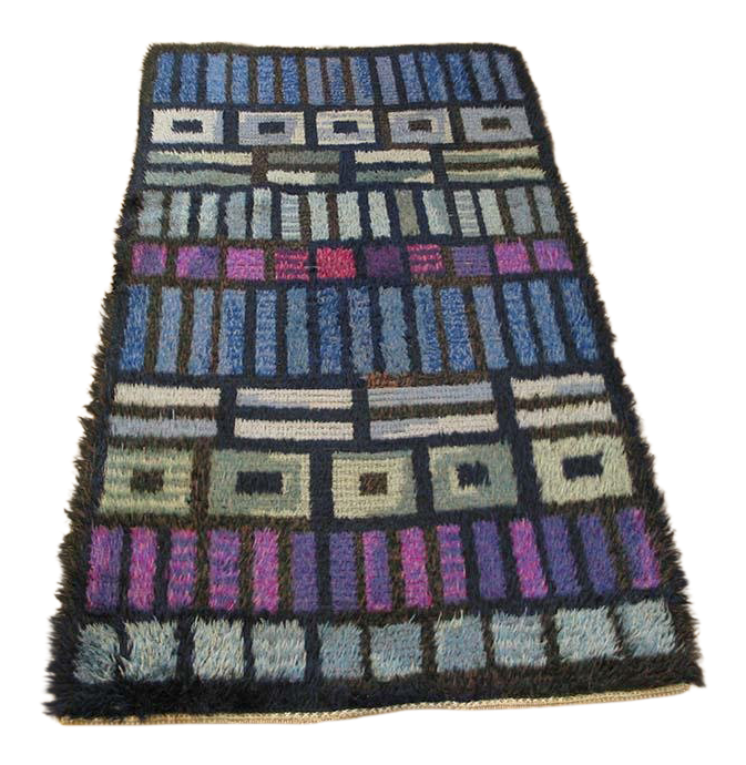 Mid 20th Century Swedish Rya Carpet ( 3'2" X 5'8" - 96 X 172 CM ...
